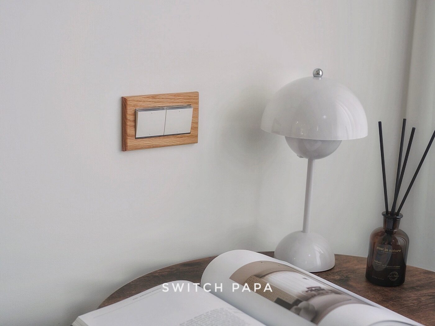 switchpapa 紅橡木 星光全系列直上實木框 | 開關拔拔