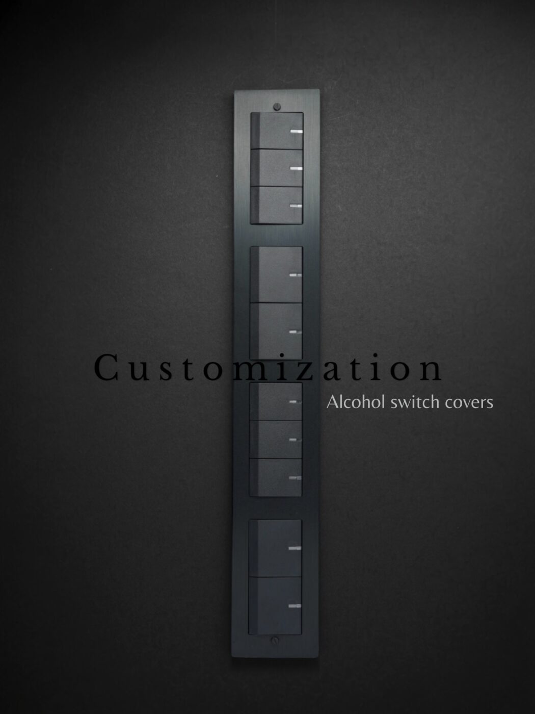 switchpapa鋁合金陽極黑Glatima螢光10開（客製品） | 開關拔拔